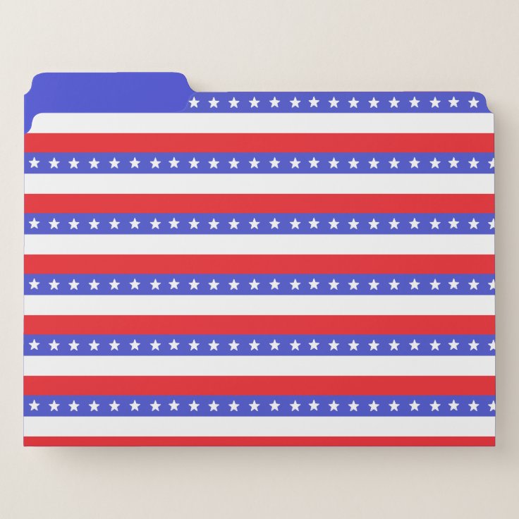 Beautiful Blue White Red Stripes File Folder | Zazzle