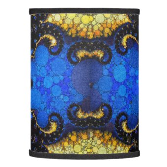 Beautiful Blue Yellow Abstract Lamp Shade | Zazzle