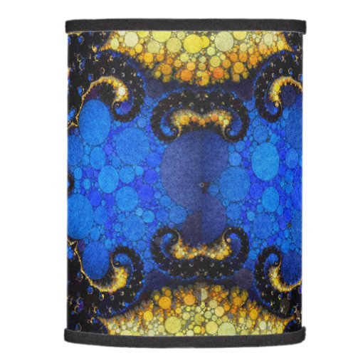 Beautiful Blue Yellow Abstract Lamp Shade | Zazzle