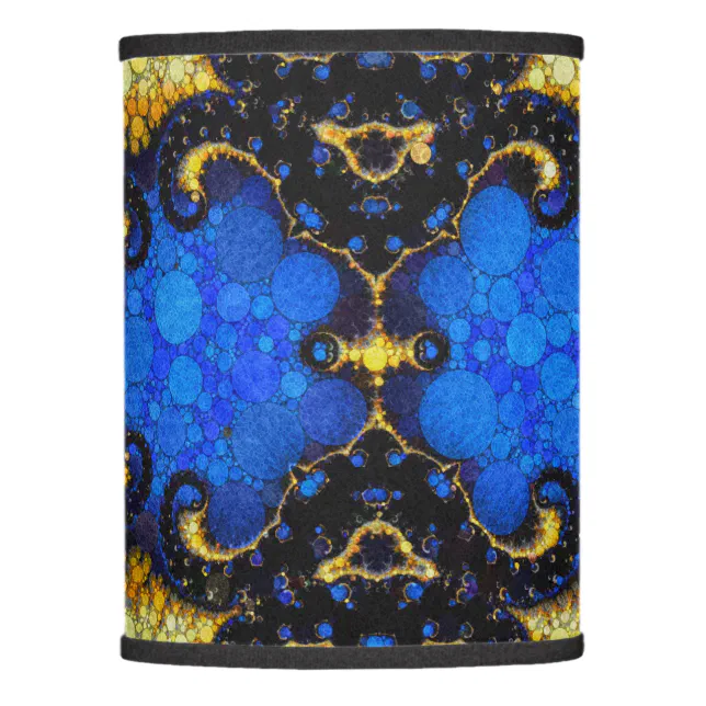 Beautiful Blue Yellow Abstract Lamp Shade | Zazzle