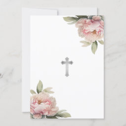 Beautiful Blush Pink Floral Photo Memorial Service Invitation | Zazzle