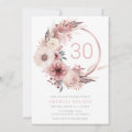 Beautiful Boho Blush 30th Birthday Party Invitation | Zazzle