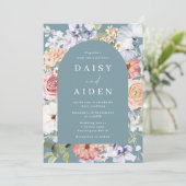 Beautiful Botanical Floral Arch Frame Wedding Invitation | Zazzle