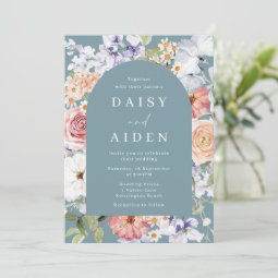 Beautiful Botanical Floral Arch Frame Wedding Invitation | Zazzle