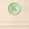 Beautiful botanical K initial elegant monogram Wax Seal Sticker | Zazzle