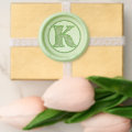 Beautiful botanical K initial elegant monogram Wax Seal Sticker | Zazzle