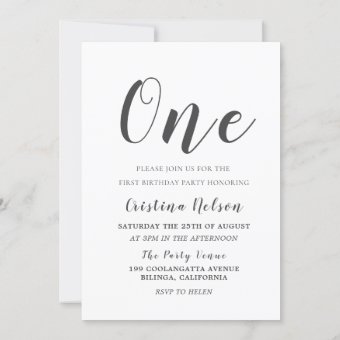 Beautiful Boys 1st Birthday Party Photo & Script Invitation | Zazzle