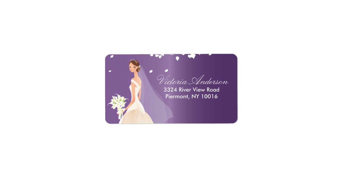 Beautiful Bride Return Address Labels. Label | Zazzle