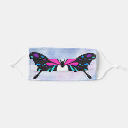 Beautiful Bright Butterfly Adult Cloth Face Mask | Zazzle