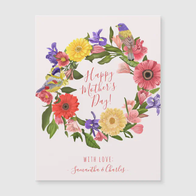 Beautiful Bright Floral Happy Mother's Day Cards | Zazzle
