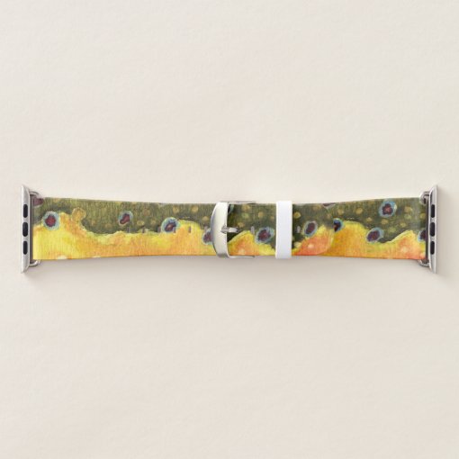 Beautiful Brook Trout Fly Fishing Apple Watch Band | Zazzle