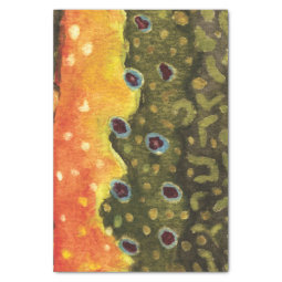 Beautiful Brook Trout Fly Fishing Tissue Paper | Zazzle