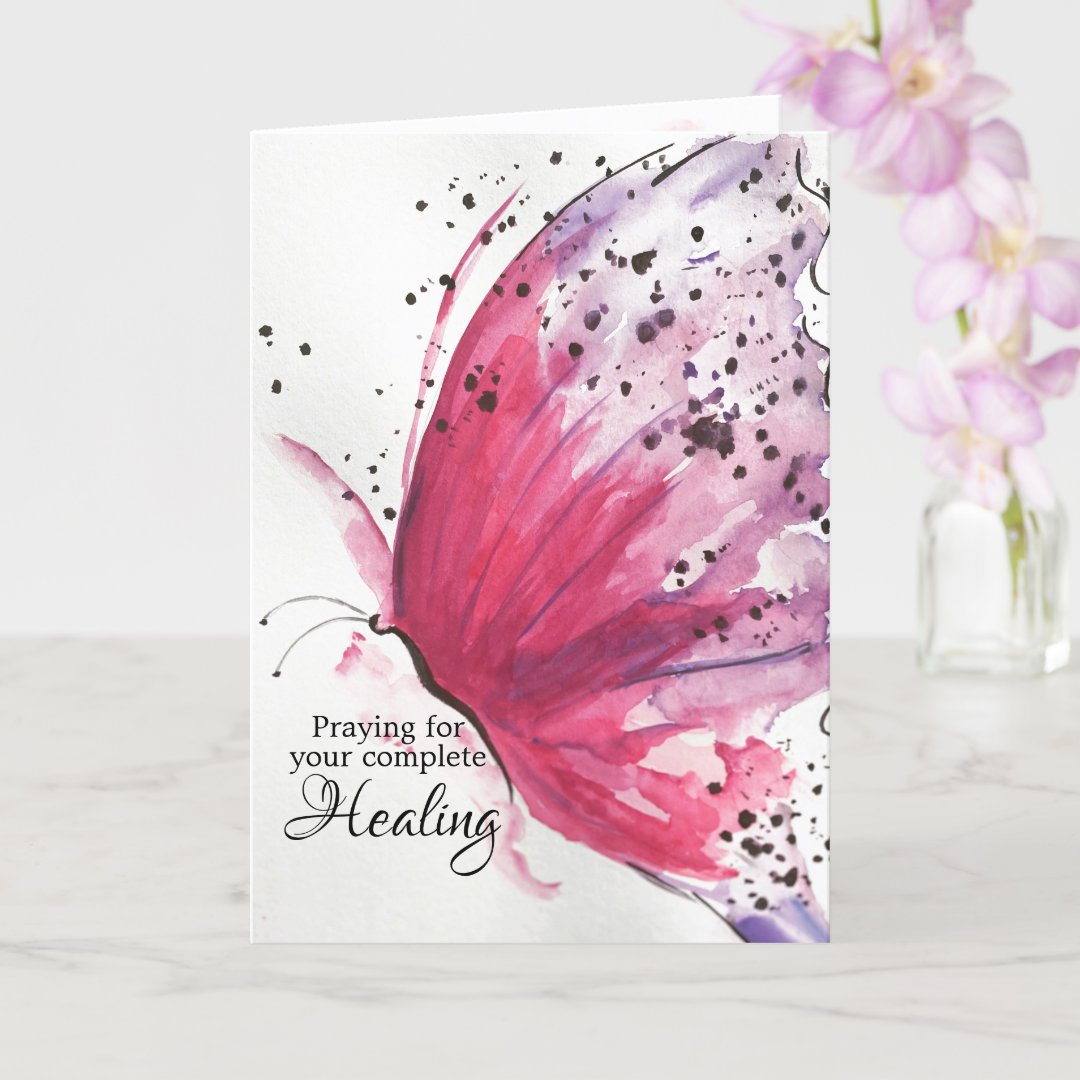 Beautiful Butterfly Get Well Card | Zazzle