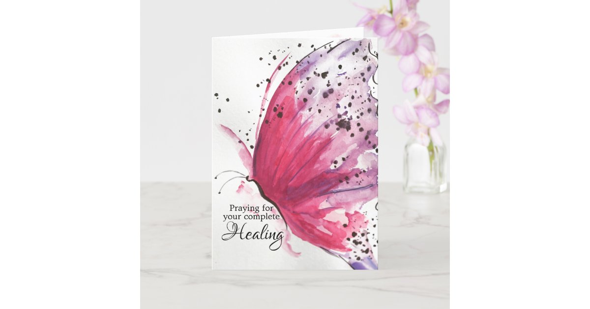 Beautiful Butterfly Get Well Card | Zazzle