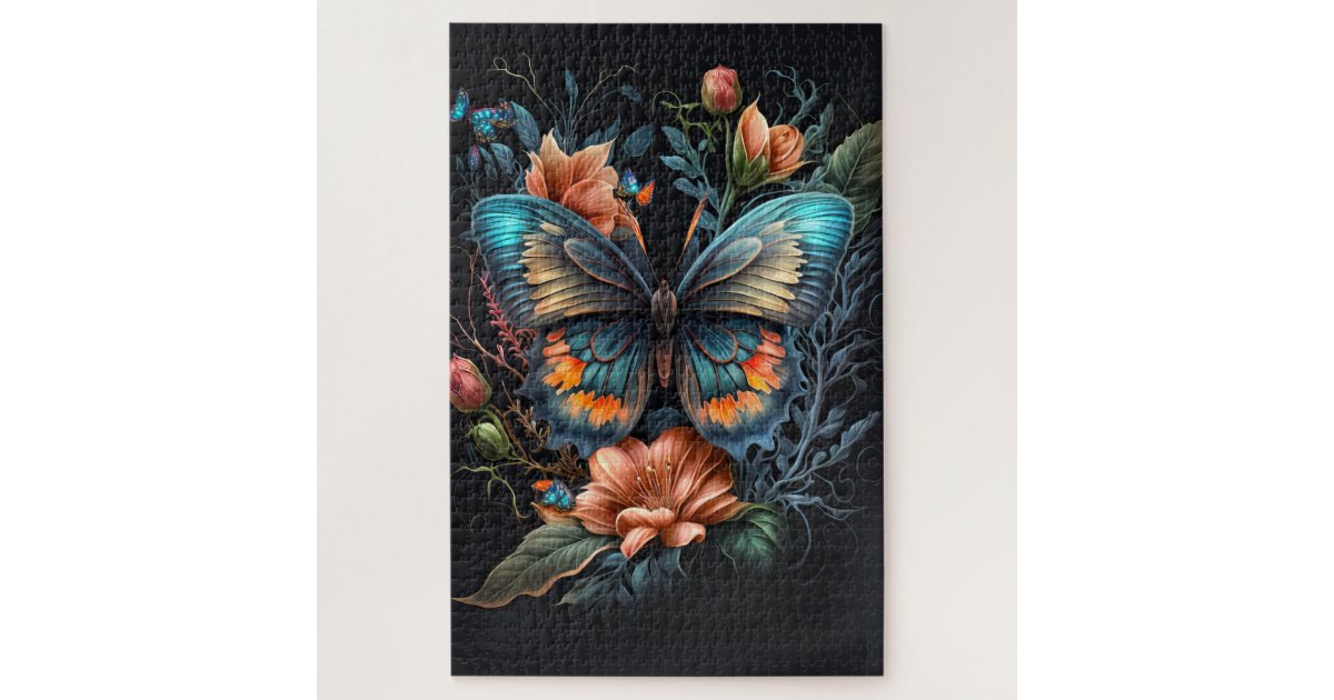 Beautiful Butterfly Illustration Jigsaw Puzzle | Zazzle