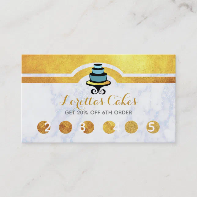 Beautiful Cakes Bakery Loyalty Cards | Zazzle