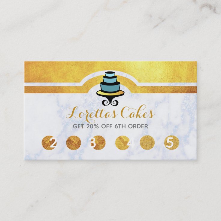 Beautiful Cakes Bakery Loyalty Cards | Zazzle
