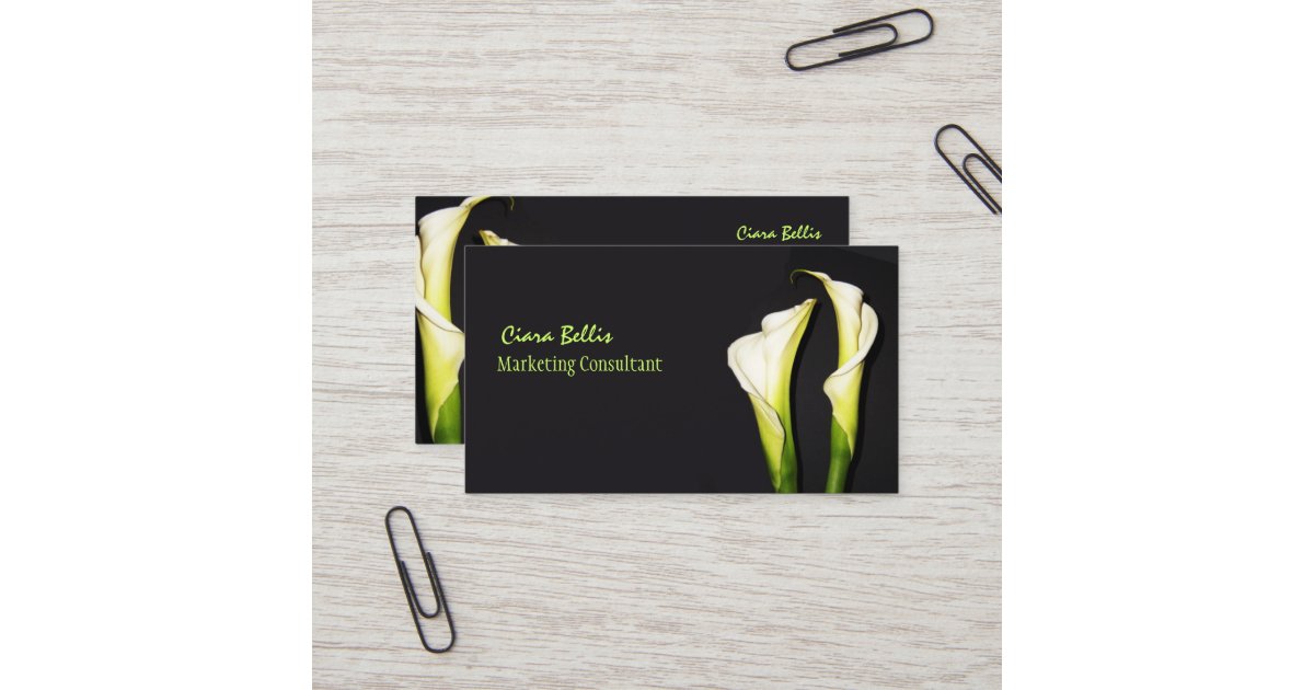 Beautiful calla lilies business cards | Zazzle