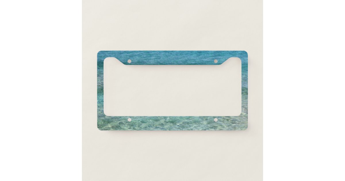 Beautiful Calm Caribbean Sea License Plate Frame | Zazzle