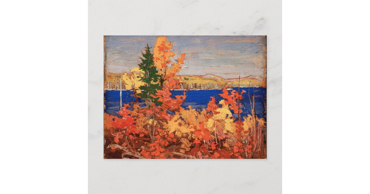 Beautiful Canadian Autumn Foliage Tom Thomson Postcard | Zazzle
