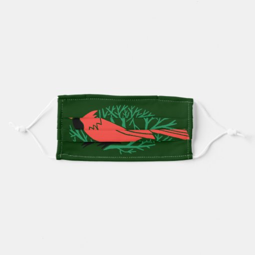 Beautiful Cardinal Bird Adult Cloth Face Mask | Zazzle