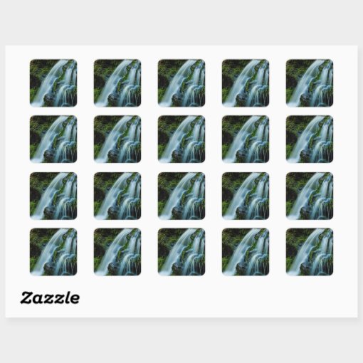 Beautiful Cascade Waterfall Sticker | Zazzle