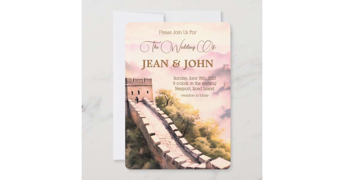 Beautiful Castle Please Join Us Wedding Invitation | Zazzle