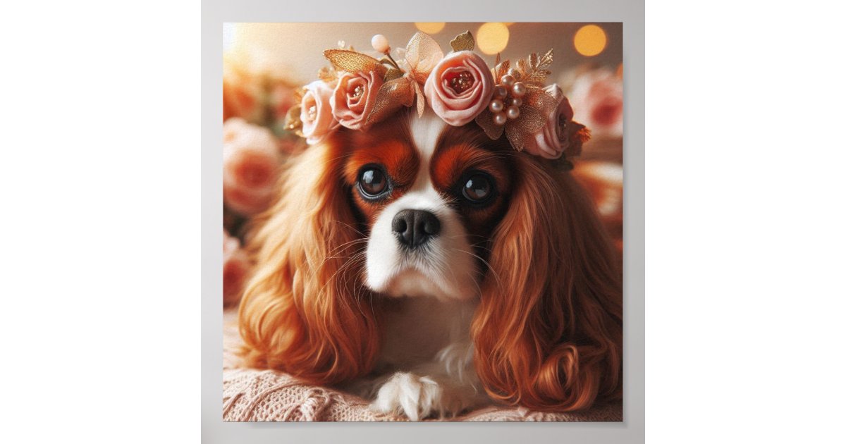 beautiful Cavalier King Charles Spaniel Poster | Zazzle