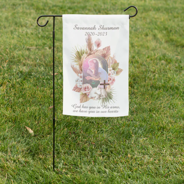 Beautiful Child Gravesite Memorial Christian Garden Flag | Zazzle