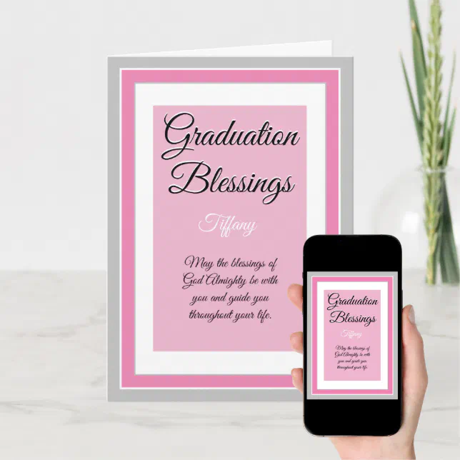 Beautiful Christian blessings graduation card | Zazzle