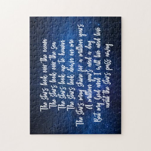 Beautiful Christian Prayer Stars Poem Night Sky Jigsaw Puzzle | Zazzle