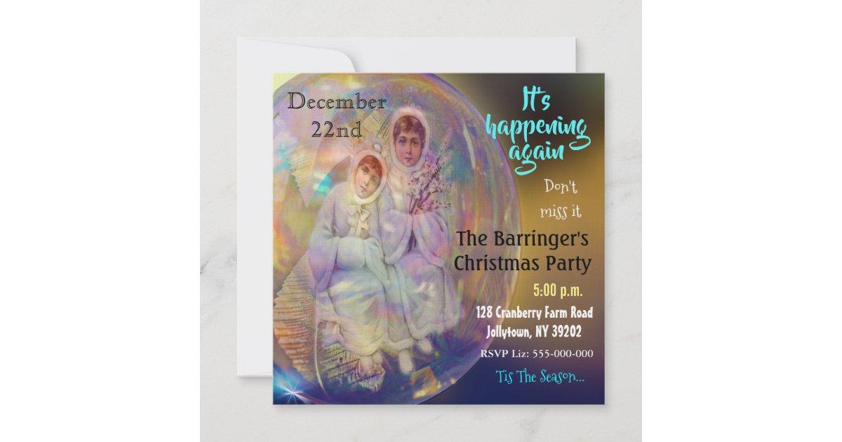 Beautiful Christmas Awesome Elegant Invitation | Zazzle