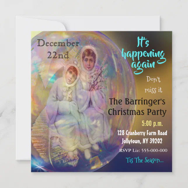 Beautiful Christmas Awesome Elegant Invitation | Zazzle