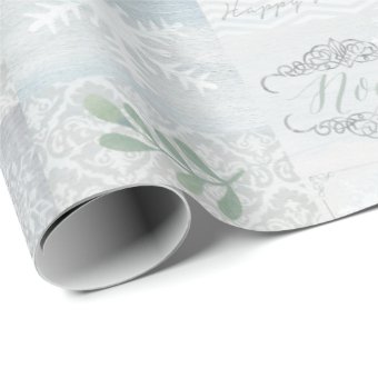 Beautiful Christmas White and Silver Gift Wrap | Zazzle