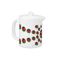 Beautiful Circular Kenyan Flag: A Radial Design Teapot | Zazzle