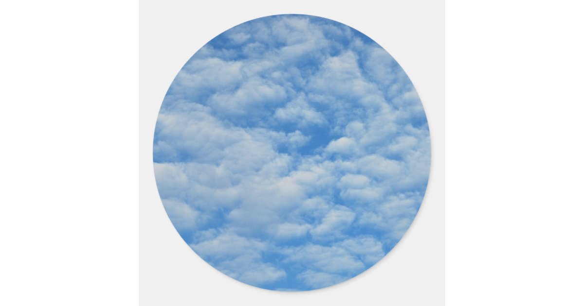 Beautiful Clouds Classic Round Sticker | Zazzle