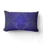 Beautiful Cobalt Blue Damask Throw Pillow | Zazzle