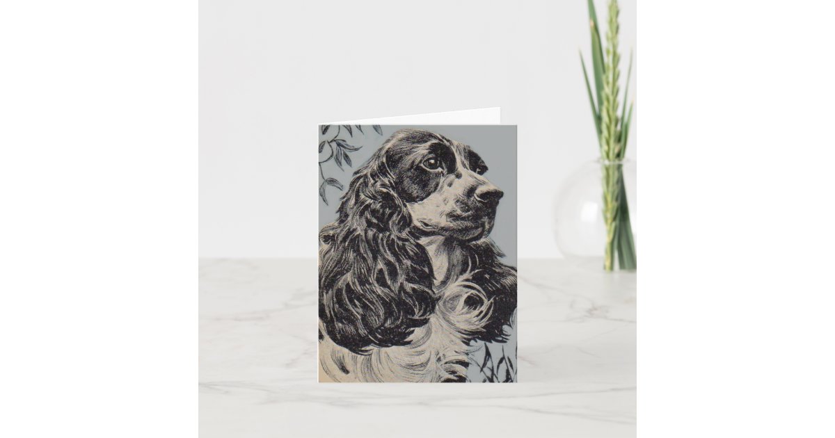 beautiful cocker spaniel note card | Zazzle