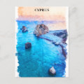 Beautiful Colorful Cyprus Coastline Postcard | Zazzle