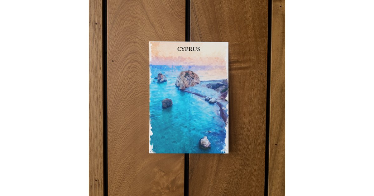 Beautiful Colorful Cyprus Coastline Postcard | Zazzle