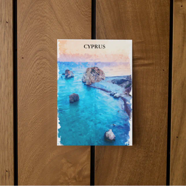Beautiful Colorful Cyprus Coastline Postcard | Zazzle