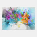Beautiful Colorful Watercolor Splatter Music note Towel | Zazzle