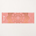 Beautiful Coral Pink Mandala Pattern Yoga Mat | Zazzle