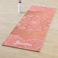 Beautiful Coral Pink Mandala Pattern Yoga Mat | Zazzle