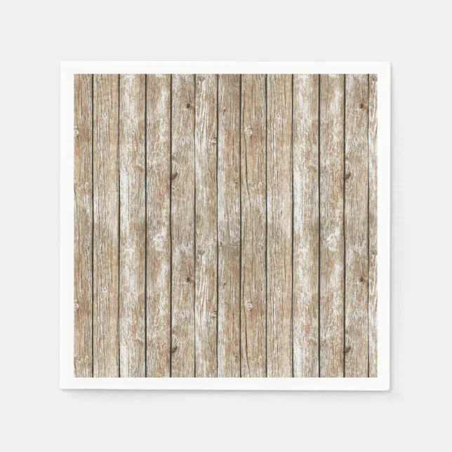 Beautiful Country Shabby Chic Rustic Wood Napkins | Zazzle