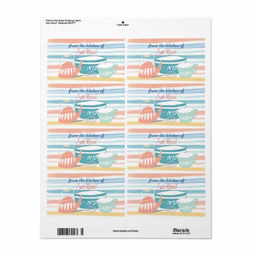 Beautiful Customized Cooking and Baking Labels | Zazzle