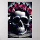 Beautiful Dark & Gothic Rose Skull Poster | Zazzle