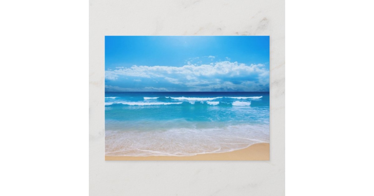 beautiful day at the beach postcard | Zazzle