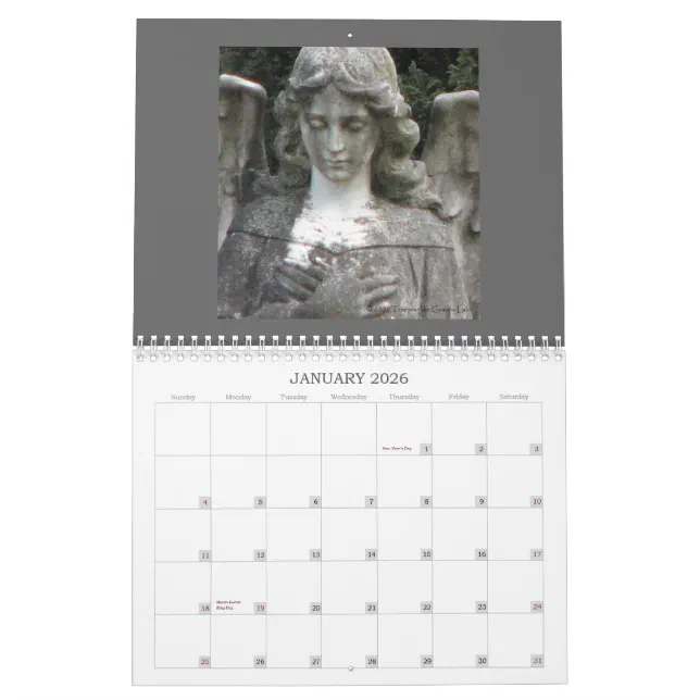 Beautiful Death - a calendar of cemetery art | Zazzle
