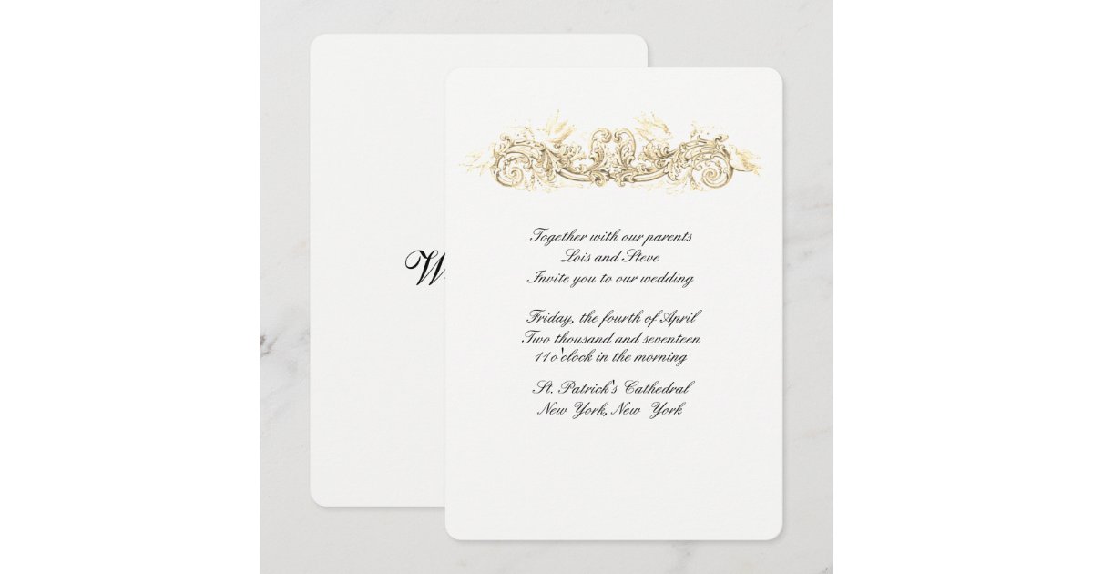 Beautiful Doves Wedding Invitation | Zazzle